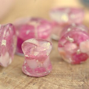 Pink Tourmaline Ear Plugs, Pink Opal Gauges, Gemstone Plugs, Stone ...