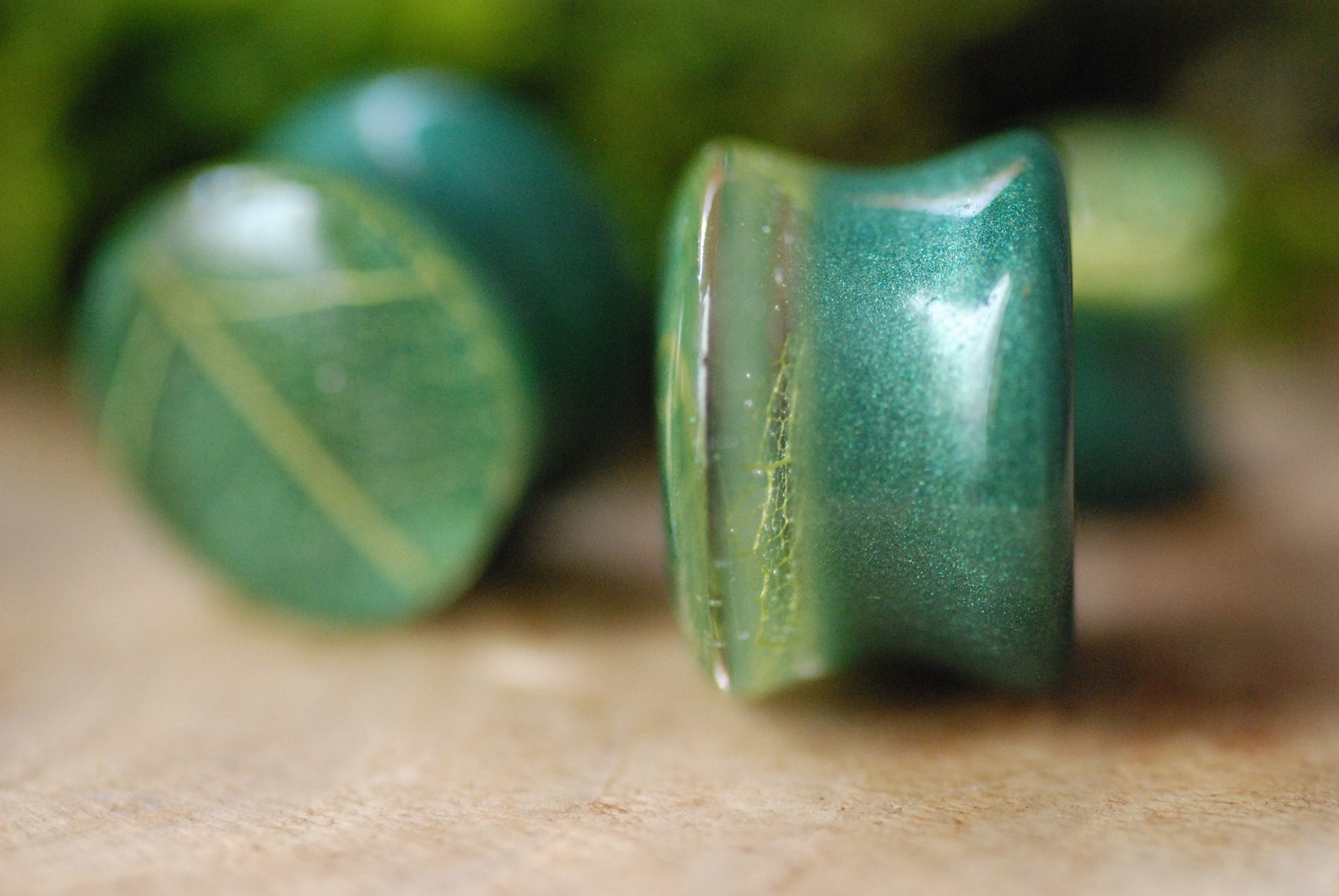Real Leaf Ear Plugs Green Gauges Skeleton Leaves Plug - Etsy