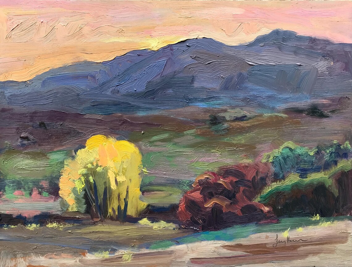 Original Oil Painting Colorado Landscape Sunset Dusk Mountain Scenes - Etsy