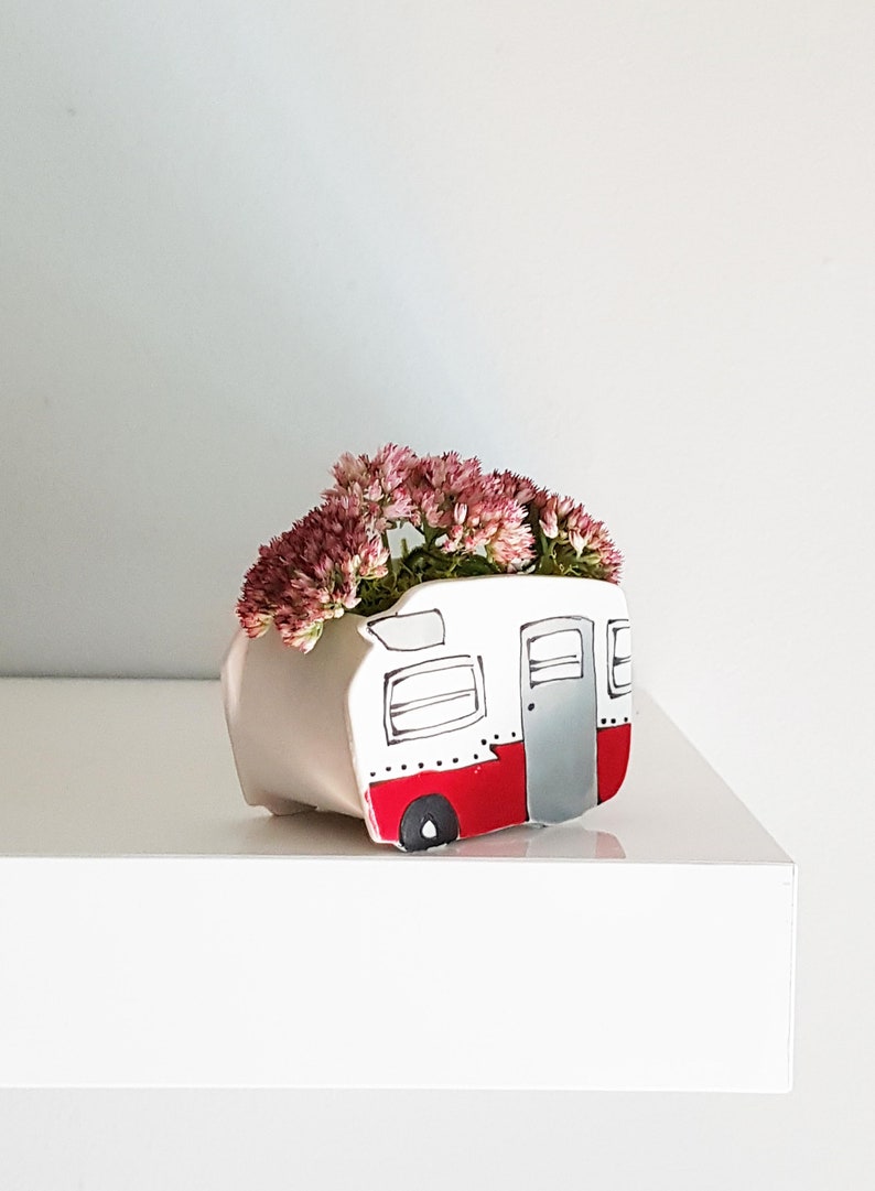 Small Red Planter. Perfect Cactus or Succulent Ceramic - Etsy