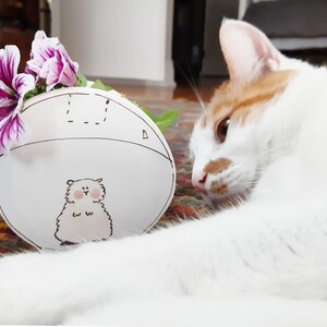 Small Ceramic Planter Hamster in a Ball - Etsy
