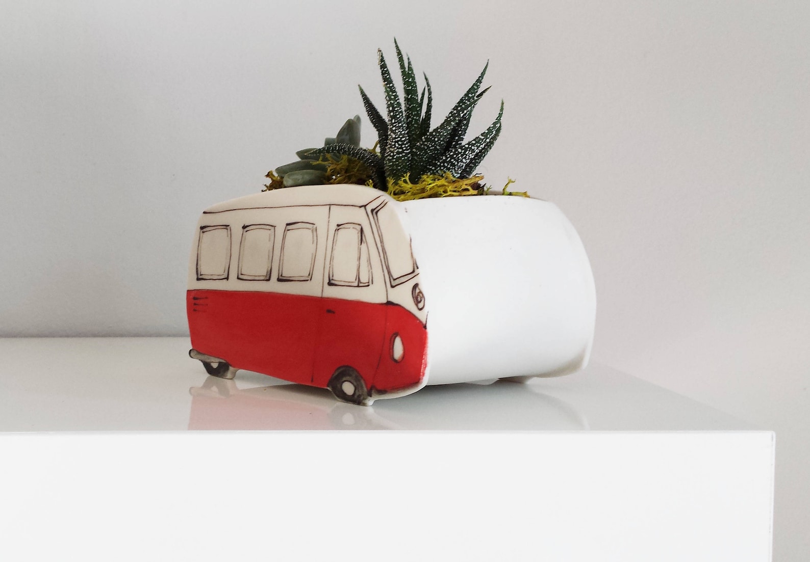 Large Red Van Planter. Perfect Cactus or Succulent Planter. - Etsy