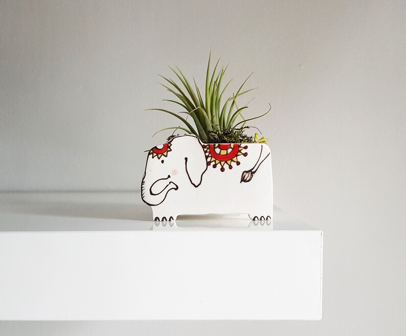 Small White Elephant Planter. Perfect Cactus or Succulent Planter ...