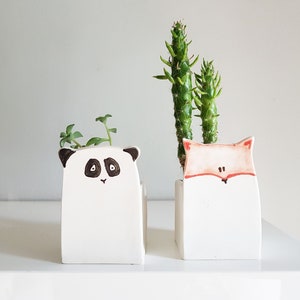 Small Fox Planter. Céramic Fox Vase. Perfect Planter for Cactus ...
