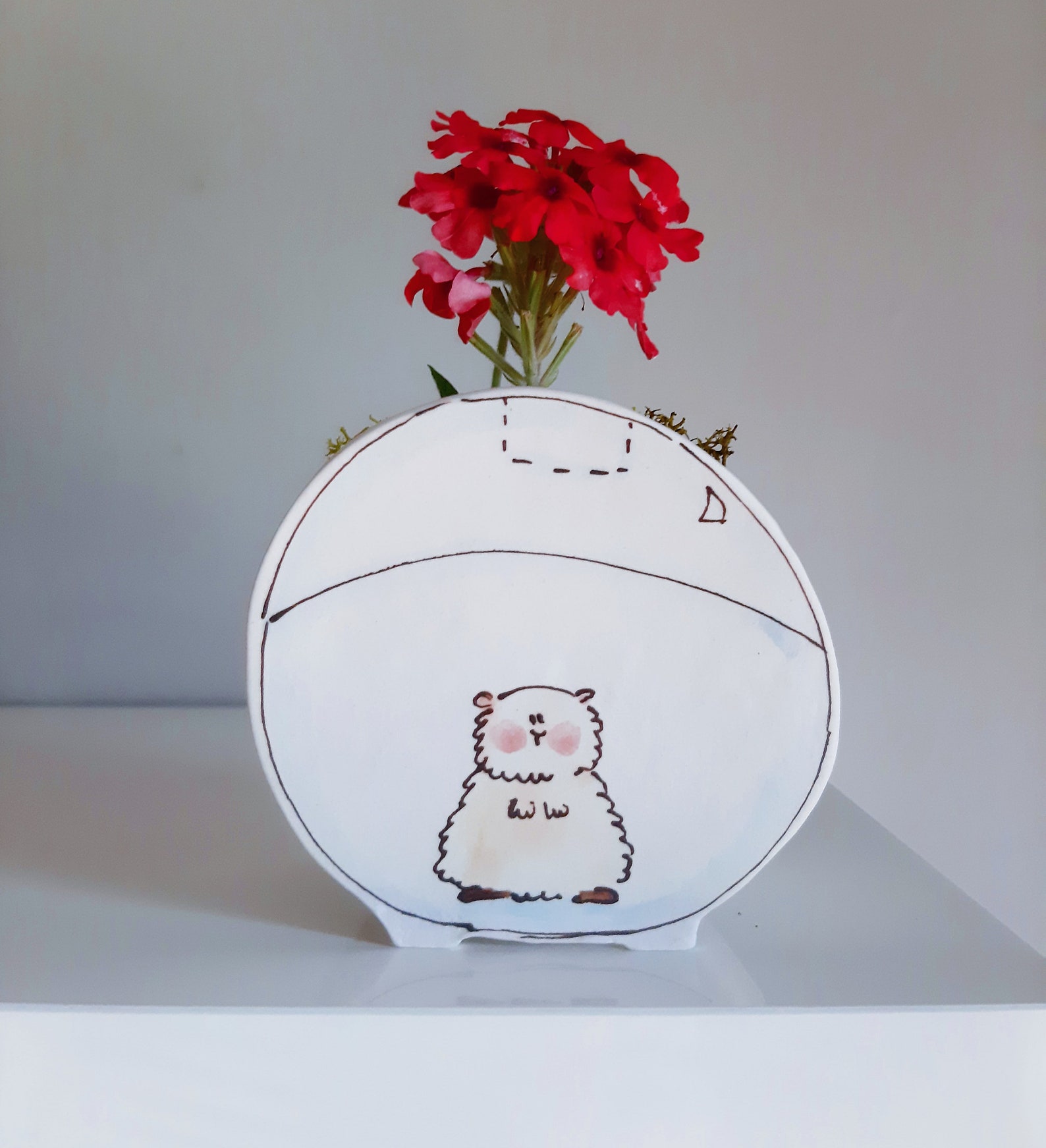 Small Ceramic Planter Hamster in a Ball | Etsy