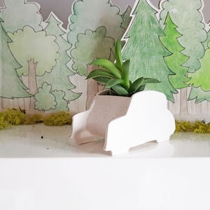 Small Planter. Small Bleu Vintge Car Planter. Blue Ceramic - Etsy