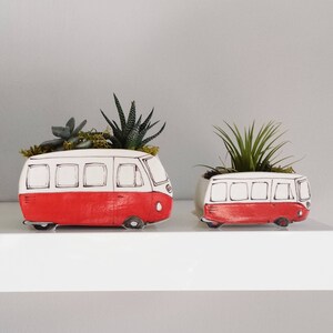 Large Red Van Planter. Perfect Cactus or Succulent Planter. Unique ...