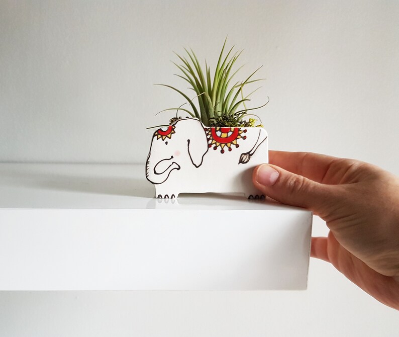 Small White Elephant Planter. Perfect Cactus or Succulent Planter ...