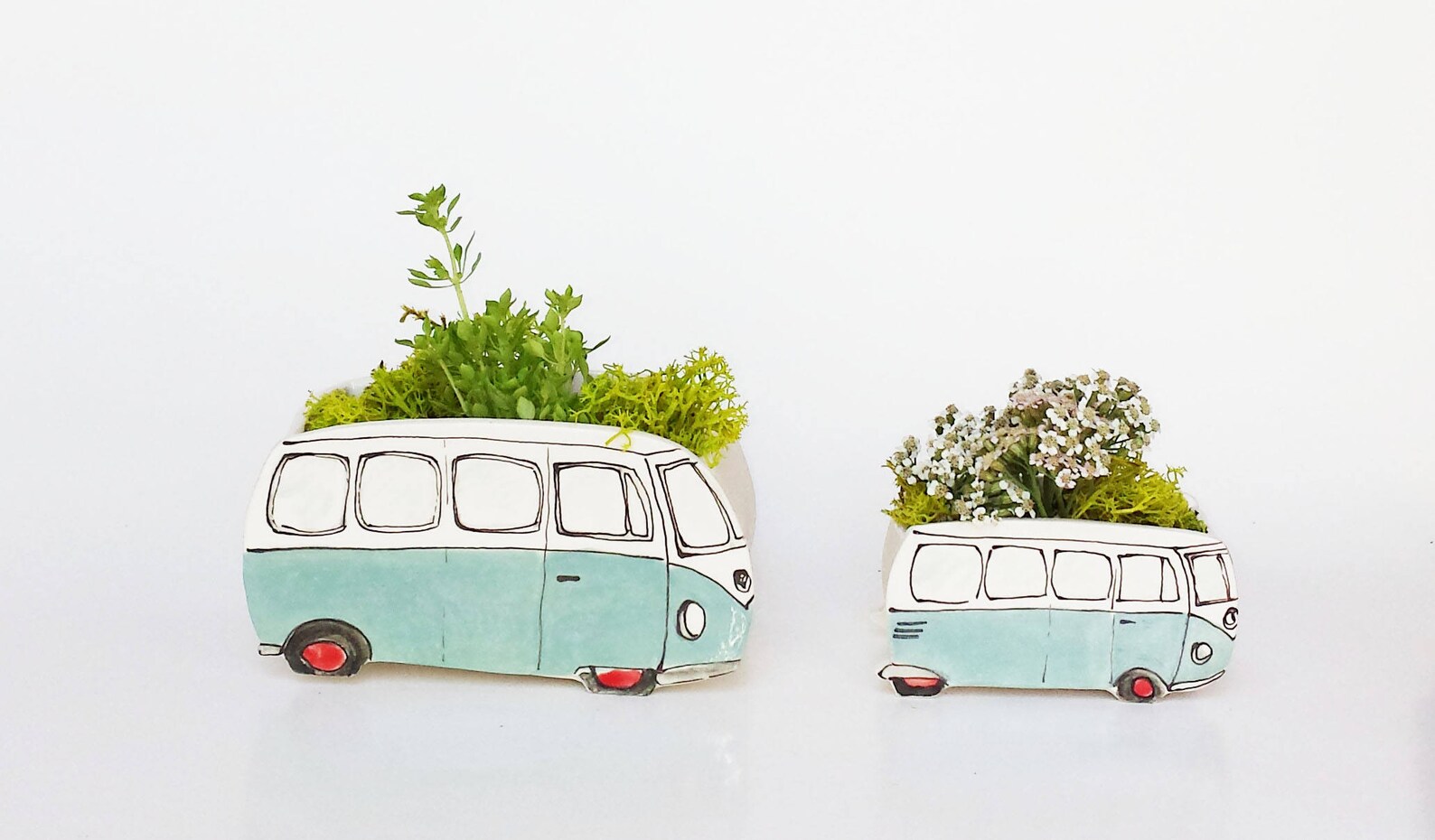Large Red Van Planter. Perfect Cactus or Succulent Planter. Unique ...