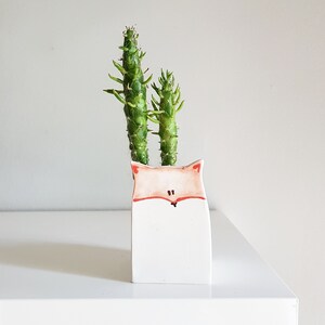 Small Fox Planter. Céramic Fox Vase. Perfect Planter for Cactus ...