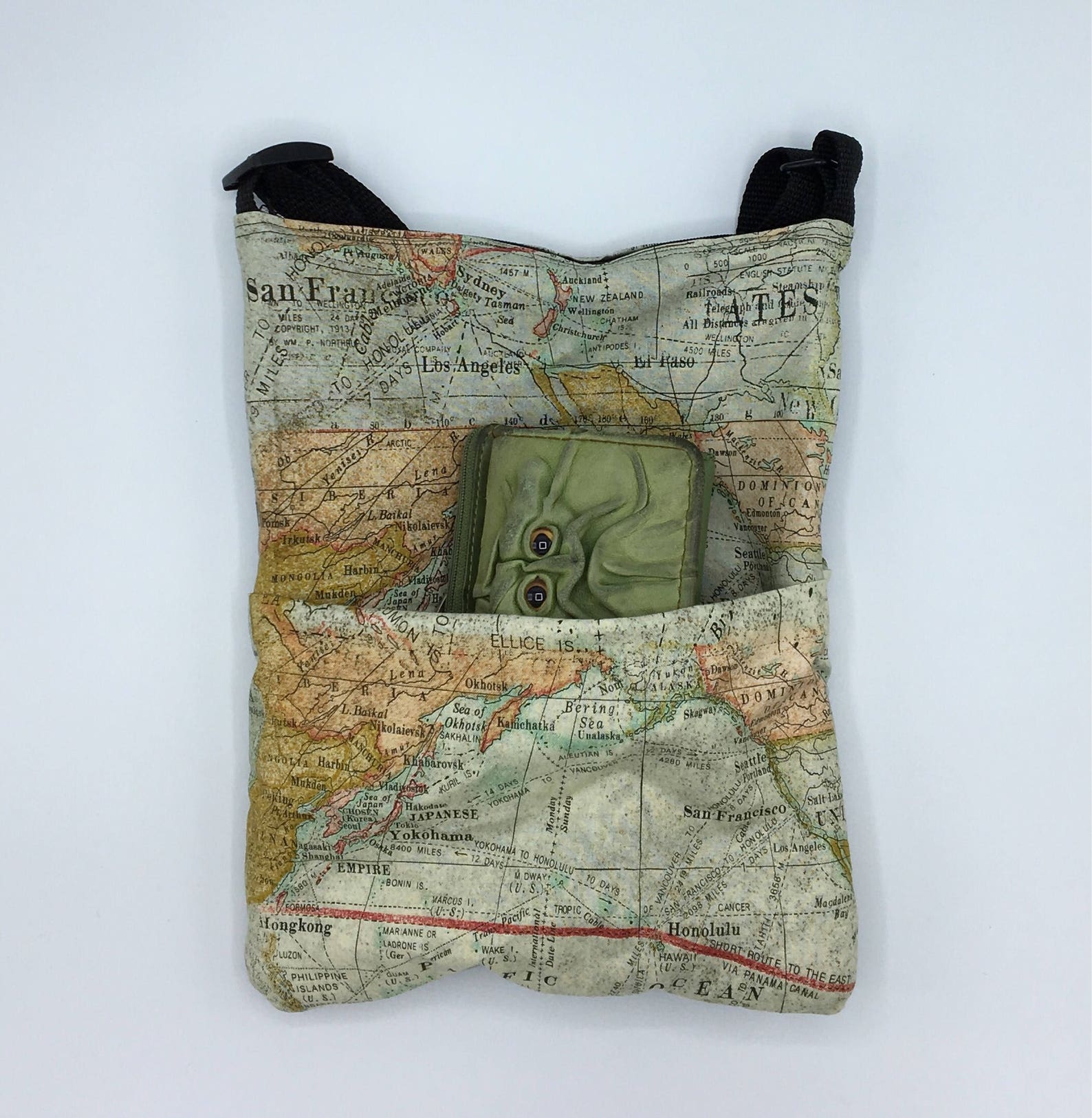 Deluxe Carry Bag Waterproof Brown Map Pattern for - Etsy
