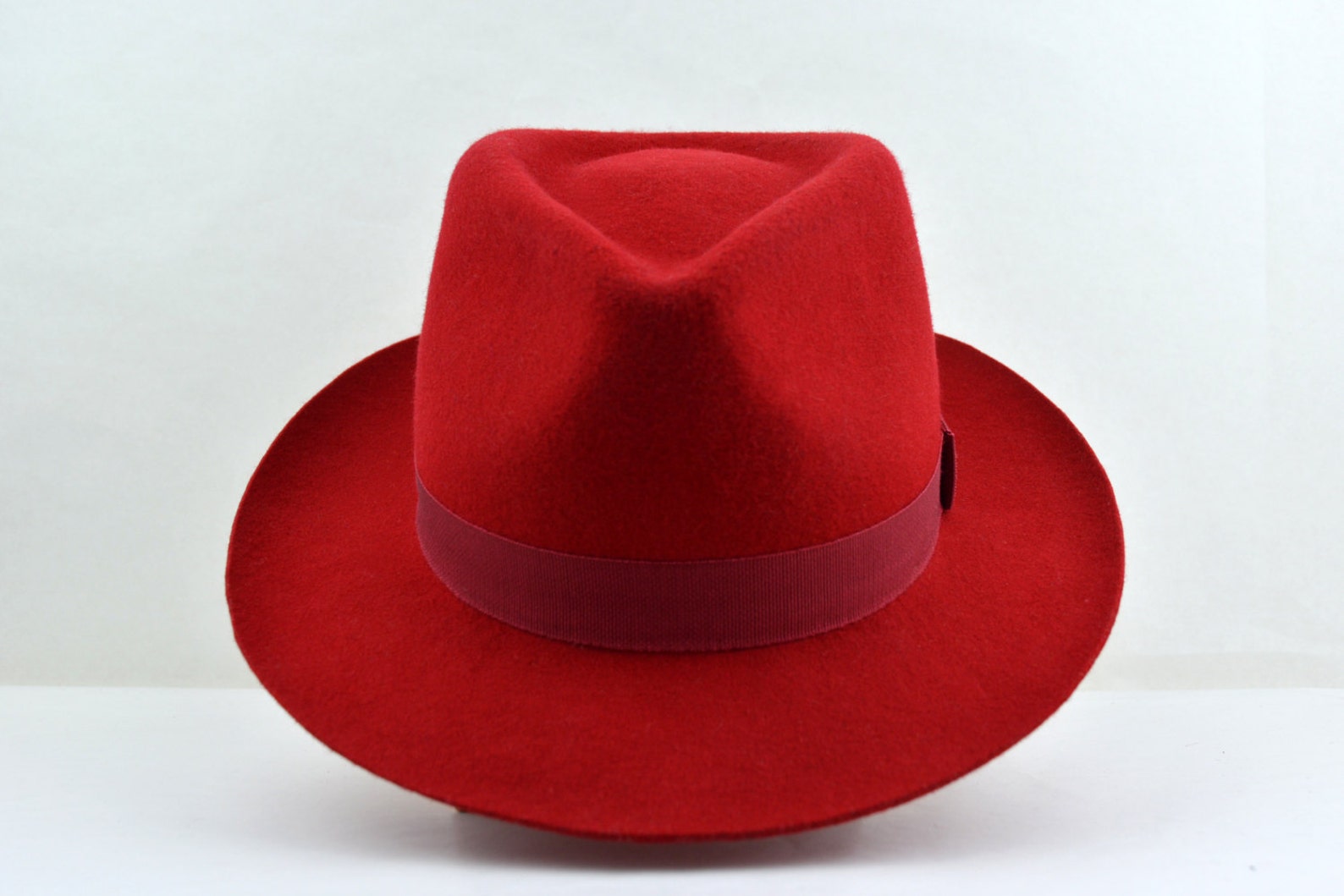 Womens Fedora the INFERNO Fire Red Fedora Hat for Women Unique Felt Hat ...