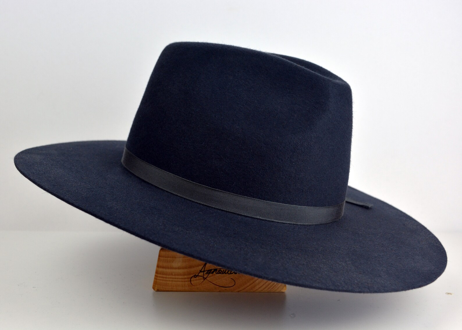 Wide Brim Fedora the LONGSWORD Slate Grey Fur Felt Wide - Etsy