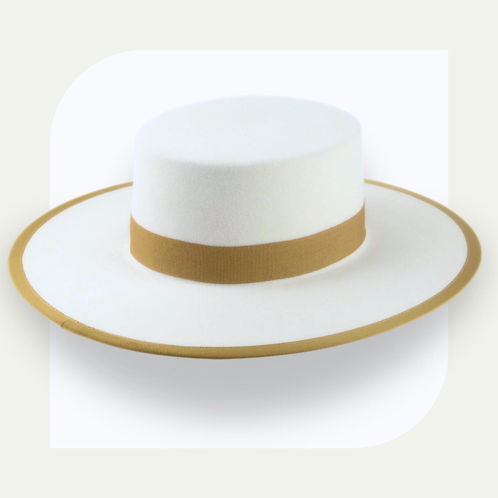 Ivory Flat Top Western Cowboy Hat | the Tower | Steel-wired Brim ...