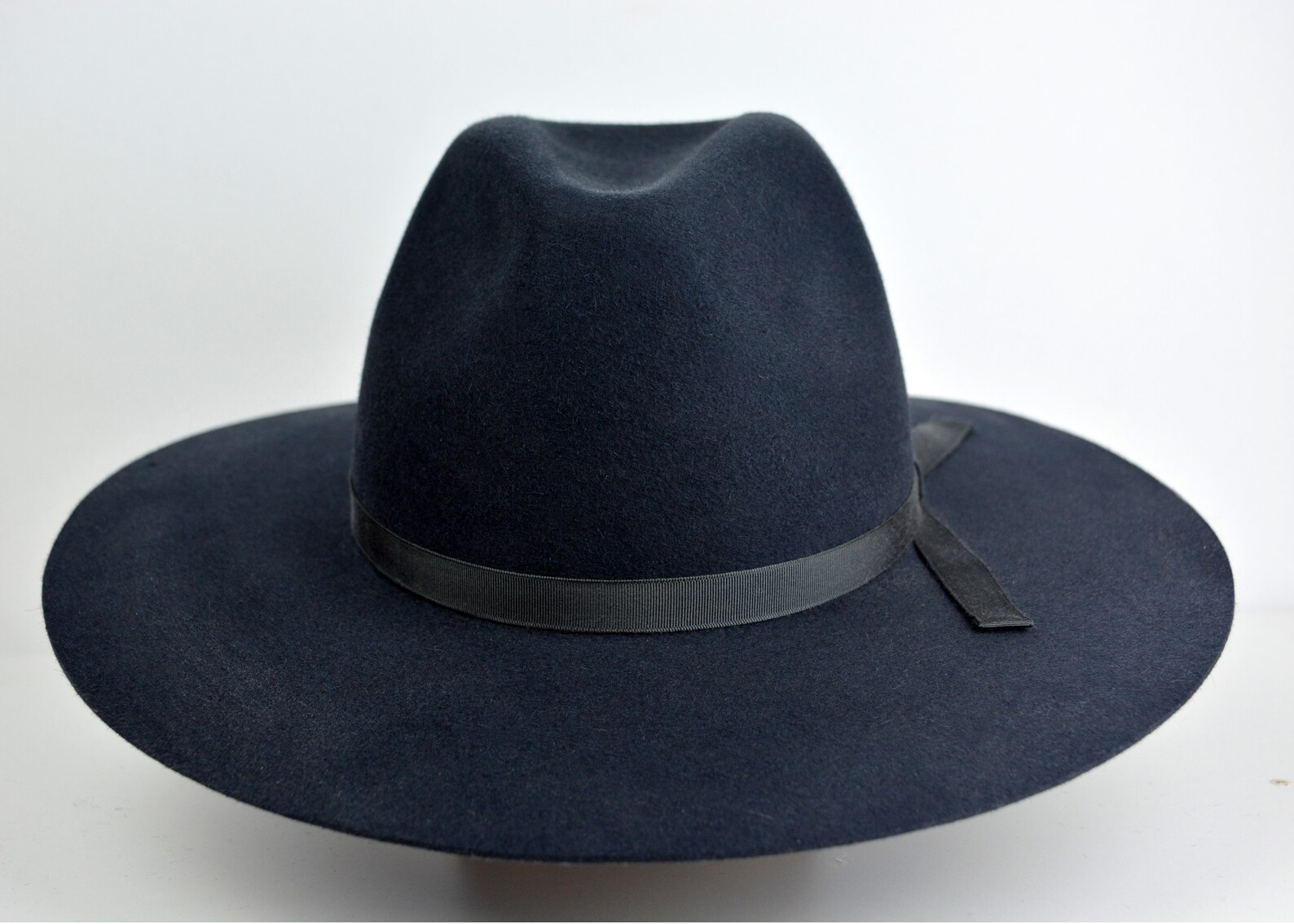 Wide Brim Fedora the LONGSWORD Slate Grey Fur Felt Wide - Etsy