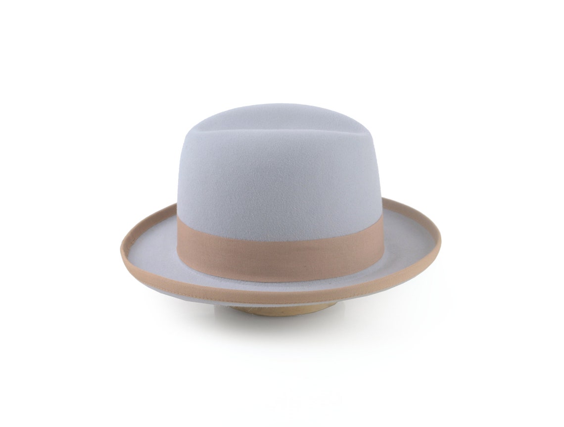 Homburg Hat the EARL Light Grey Fedora Hat for Men Mens - Etsy Canada