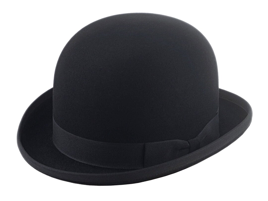 Black Bowler Hat - the COKE | British Style | Premium Rabbit Fur Felt ...