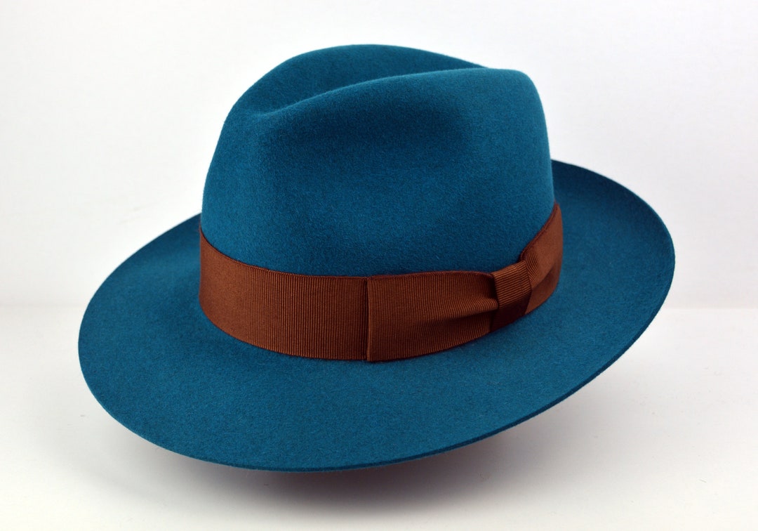 Womens Fedora | the PINNACLE | Teal Wide Brim Fedora Hat for Women ...