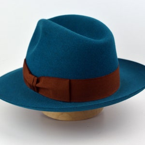 Womens Fedora | the PINNACLE | Teal Wide Brim Fedora Hat for Women ...