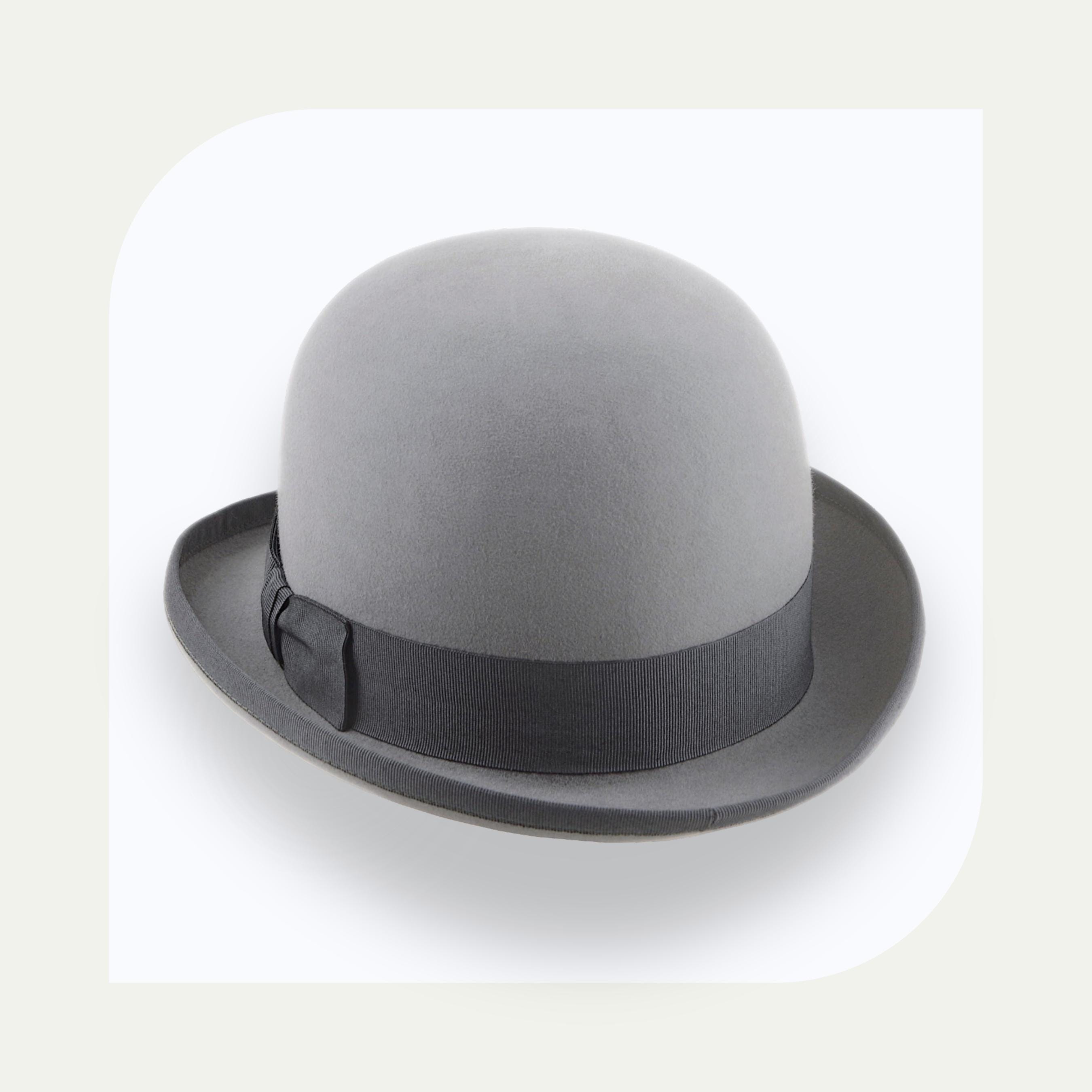 Pewter Grey Bowler Hat | the Coke | Custom Fit Rabbit Felt - Etsy