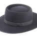 The Oppenheimer: Cinematic Wide-brim Porkpie Hat in Slate Grey With Ash ...