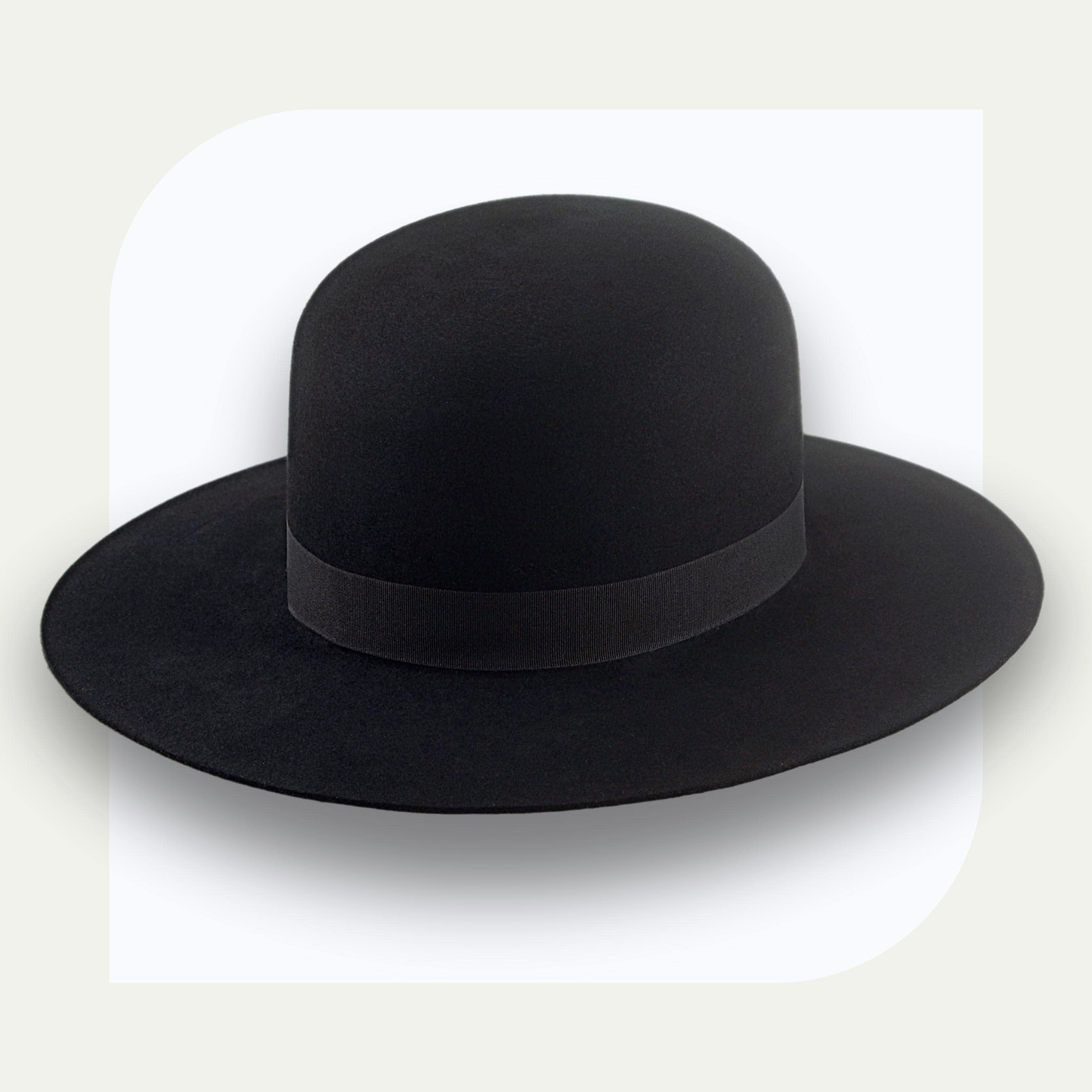 Black Round Top Cowboy Hat | the Billy J | Custom Fit Fur Felt - Etsy