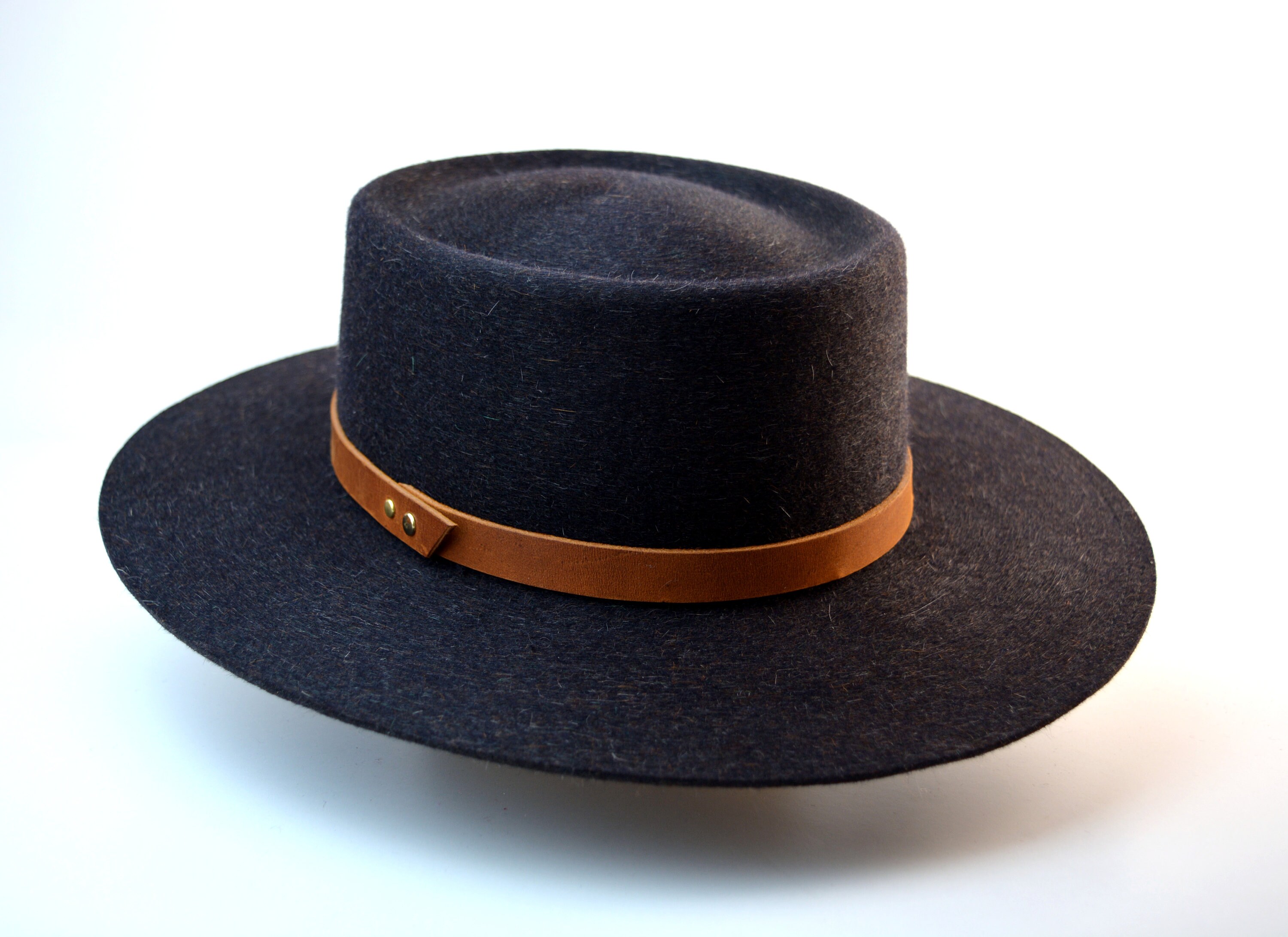 Bolero Hat the MAGUS Black Flecked Fur Felt Wide Brim - Etsy Denmark