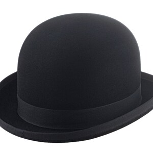Black Bowler Hat - the COKE | British Style | Premium Rabbit Fur Felt ...
