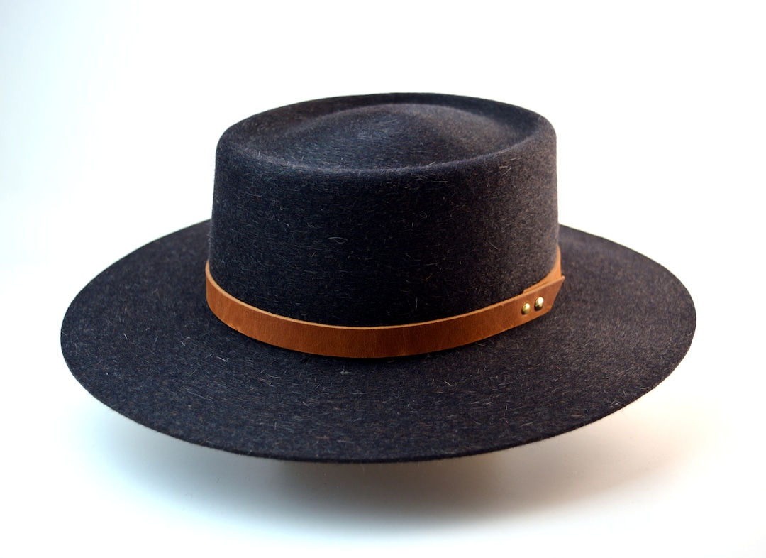 Bolero Hat | the MAGUS | Black Flecked Fur Felt Wide Brim Bolero Hat ...