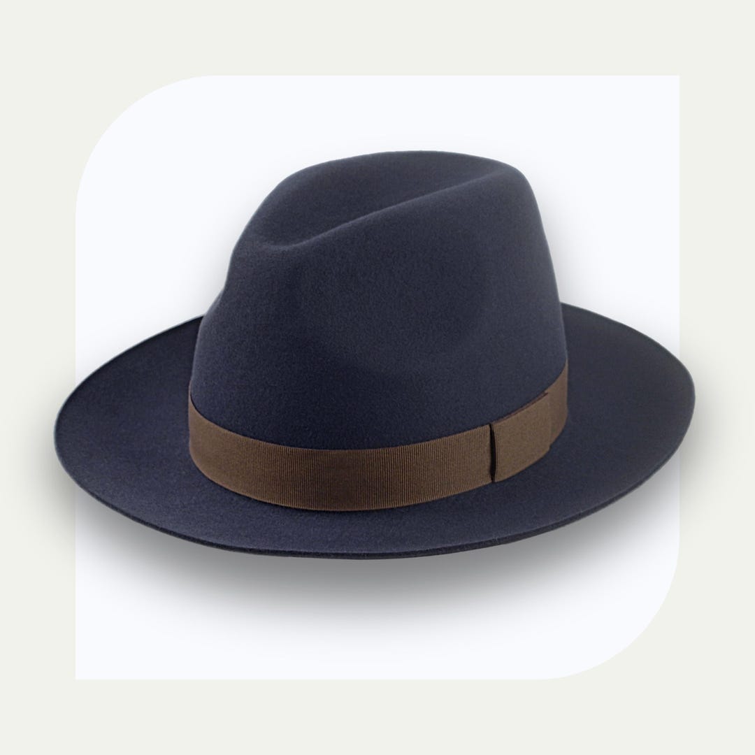 Slate Grey Center-dent Fedora Hat | the Senator | Custom Fit Rabbit ...