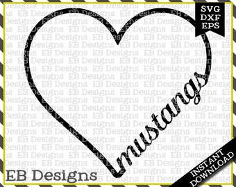 Mustangs Basketball SVG DXF EPS Cut Files cricutsilhouette - Etsy