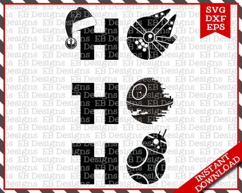 Star Wars Christmas Cut File (SVG, EPS and DXF) - Etsy