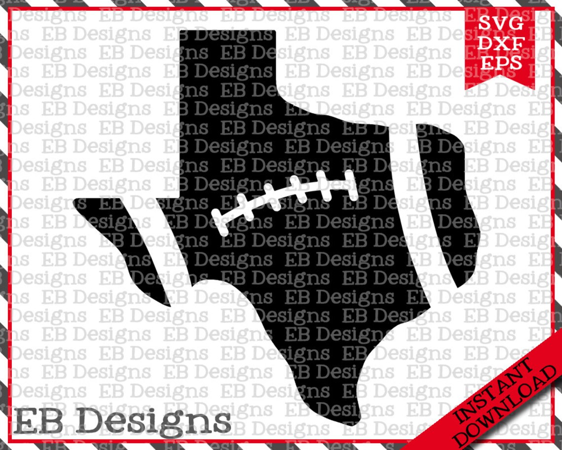 Texas Football SVG DXF EPS Cutting Machine Files Silhouette | Etsy