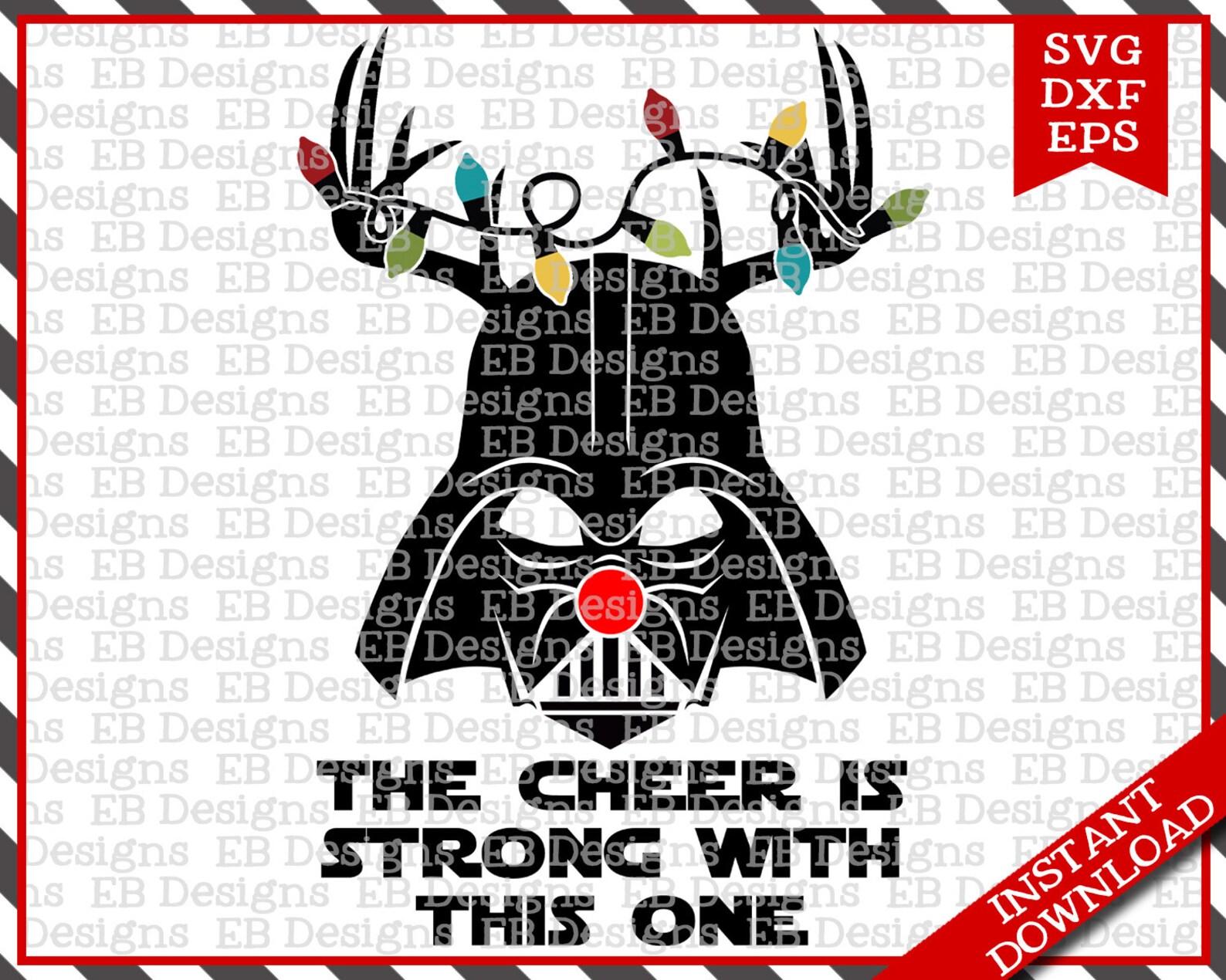 Vader Christmas Cut File SVG EPS and DXF - Etsy