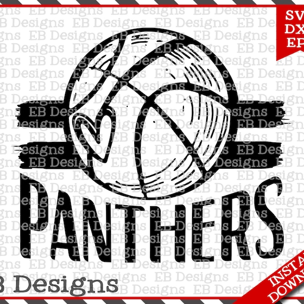 Panthers Basketball Svg - Etsy