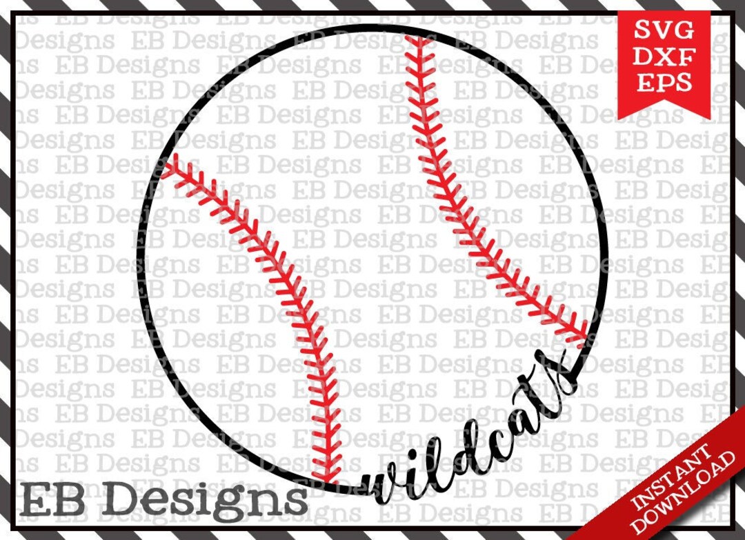 Wildcats Baseball SVG DXF EPS Cutting Machine Files Silhouette Cameo ...