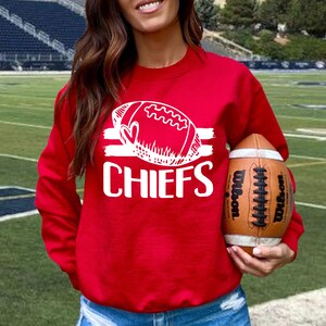 Chiefs Football Sketch SVG DXF EPS Silhouette Cameo Cricut Football ...