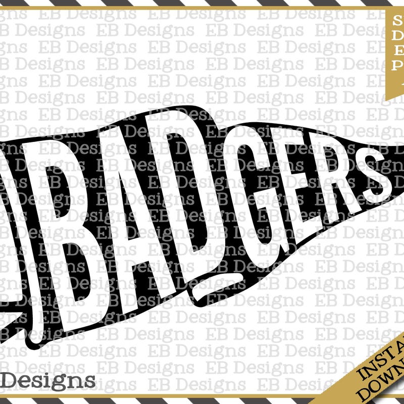 Badger Mascot Image Svg - Etsy
