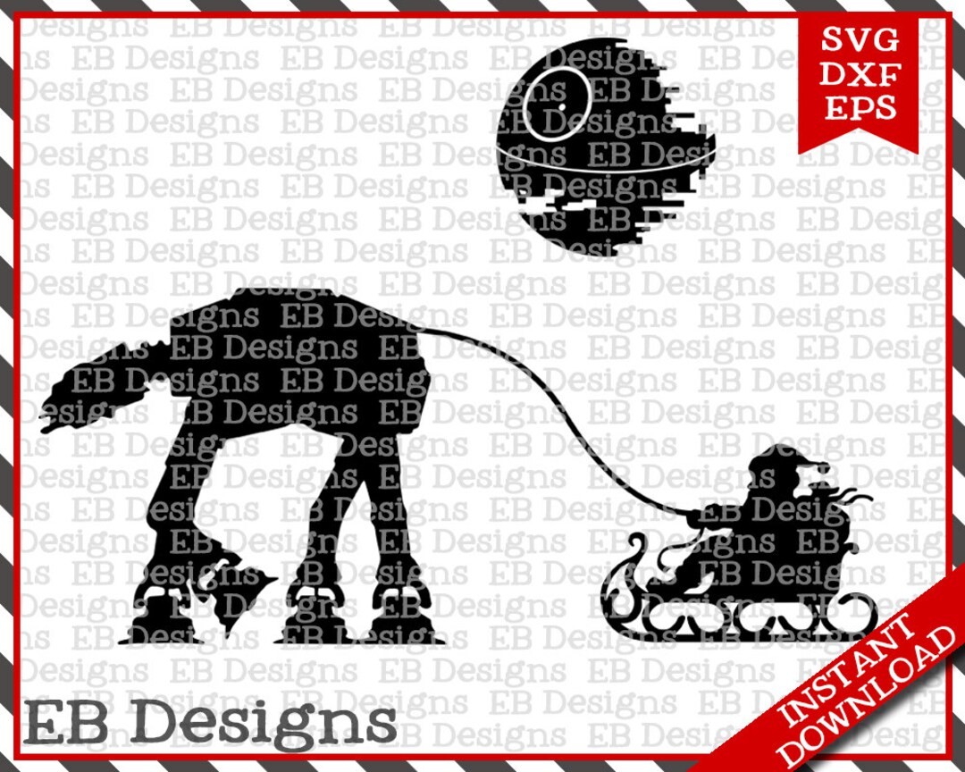 At at Santa Sleigh Christmas Cut File (SVG, EPS and DXF) - Etsy
