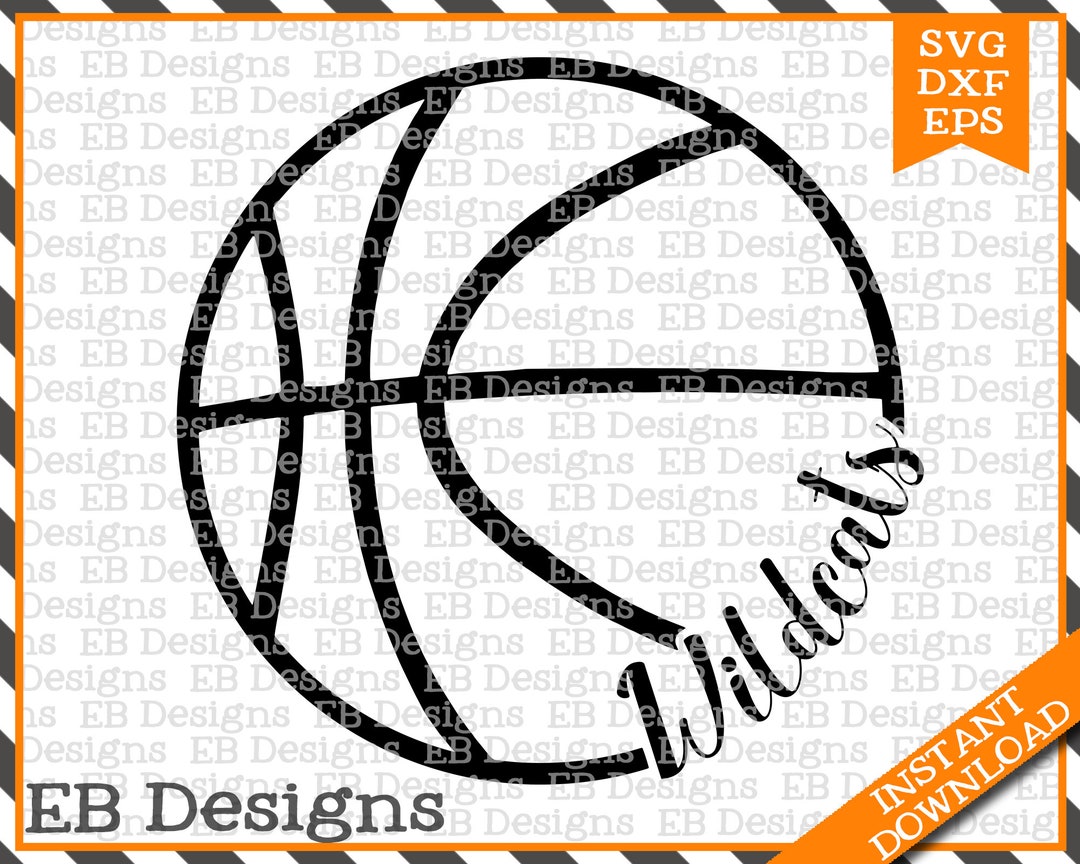 Wildcats Basketball Script SVG DXF EPS Silhouette Cameo Cricut ...