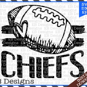 Chiefs Football Sketch SVG DXF EPS Silhouette Cameo Cricut Football ...