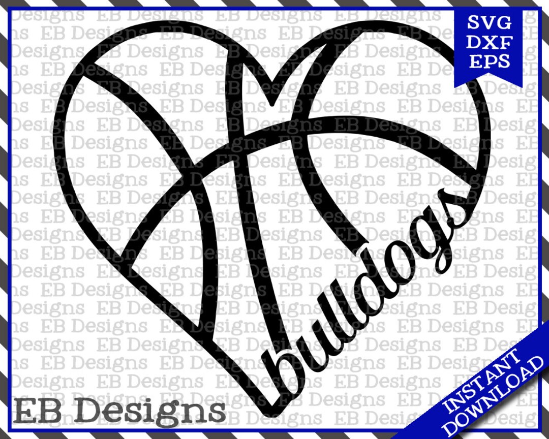 Bulldogs Basketball SVG DXF EPS Cutting Machine Files Silhouette Cameo ...