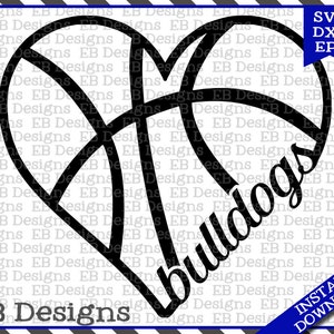 Bulldogs Basketball SVG DXF EPS Cutting Machine Files - Etsy