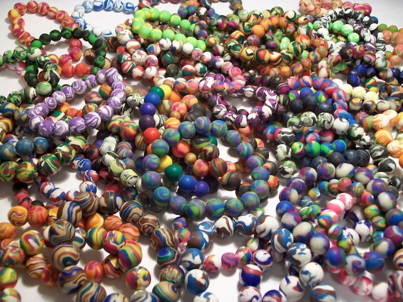 Two Custom Made DEEZ BEADZ Handmade OOAK Tie Dye Bead Stacking | Etsy