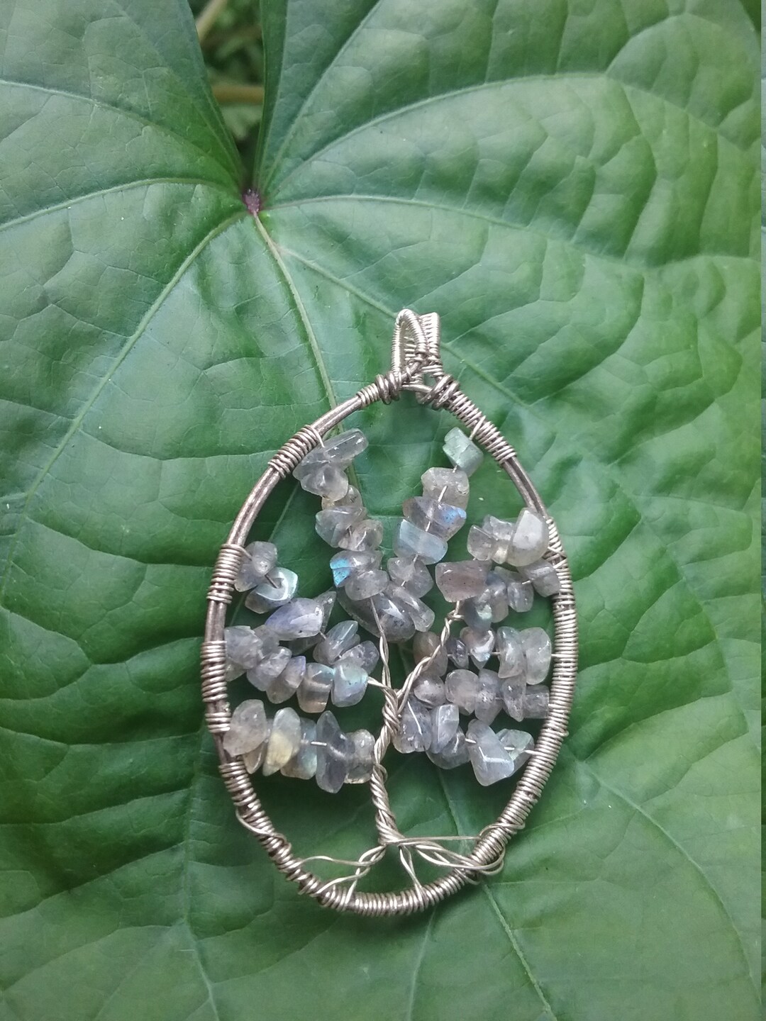 Labradorite and Sterling Silver Wire Wrap Gemstone Tree of Life Pendant ...