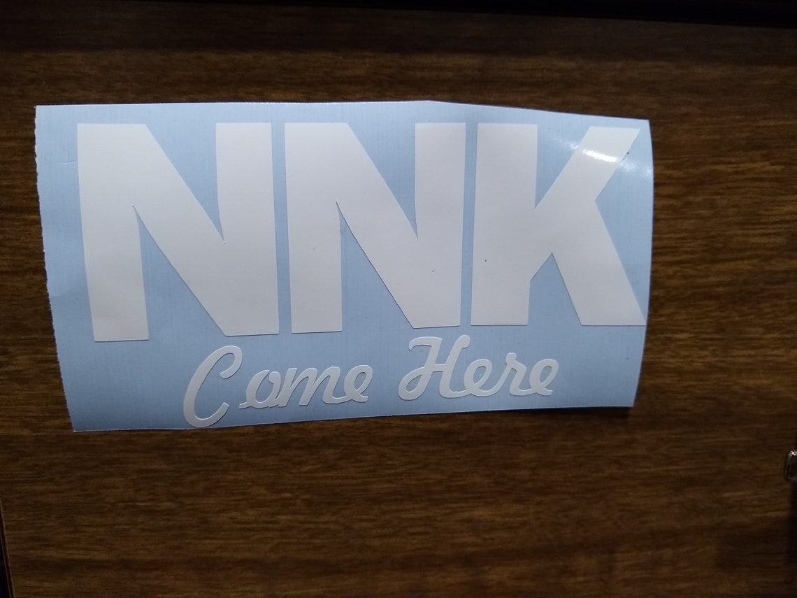 5 Inch NNK White Permanent Vinyl Decal for Cars and More | Etsy
