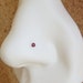 Small 2mm Ruby Red Nose Stud Sterling Silver Red Nose Ring - Etsy
