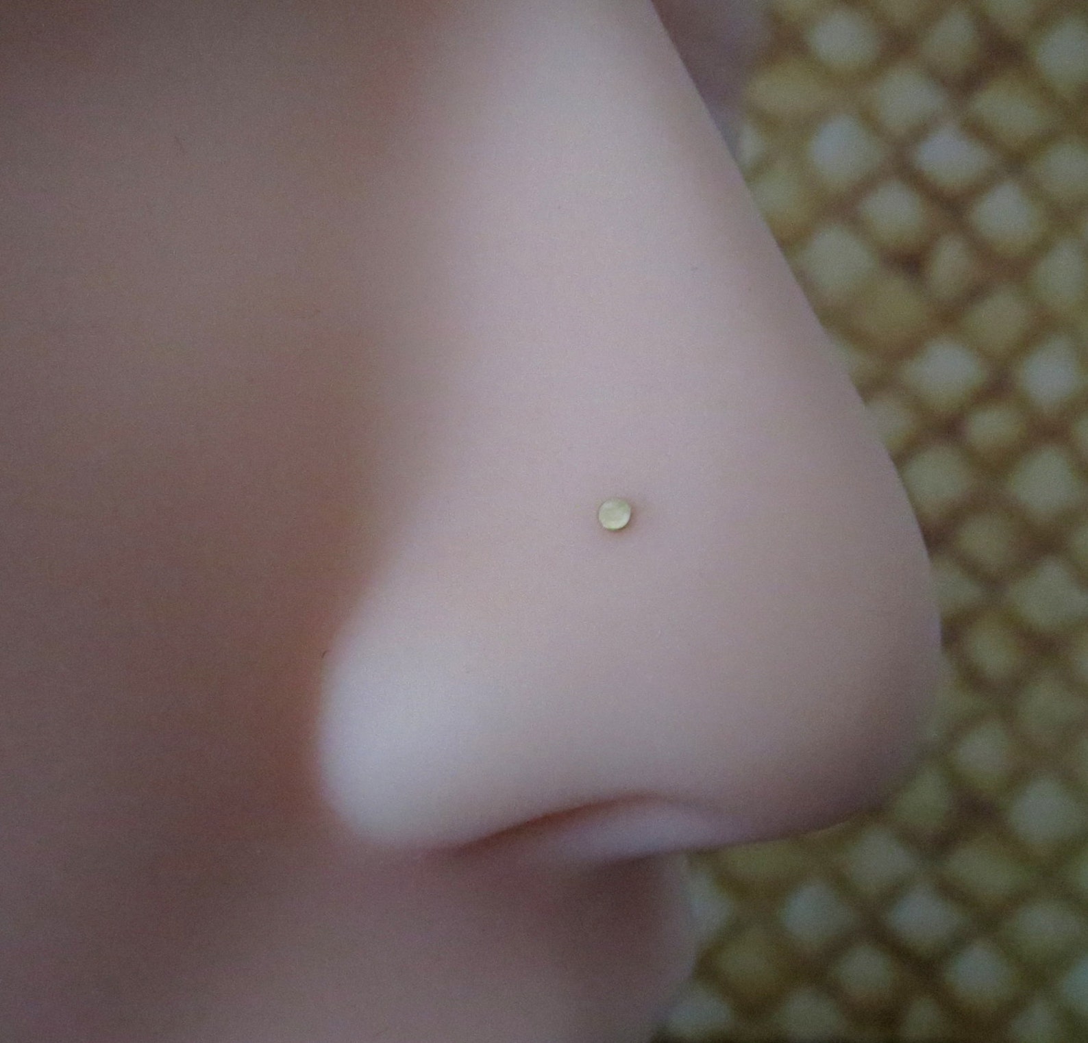 SUPER TINY Flat Gold Nose Stud 14K Gold Filled Nose Screw - Etsy