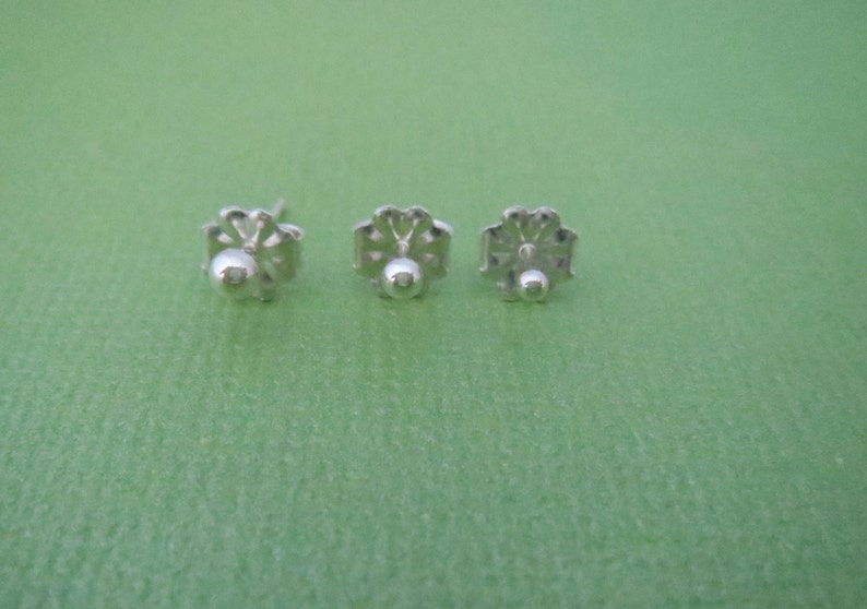 Tiny Ball Stud Post Earrings Argentium Silver Single or Pair | Etsy