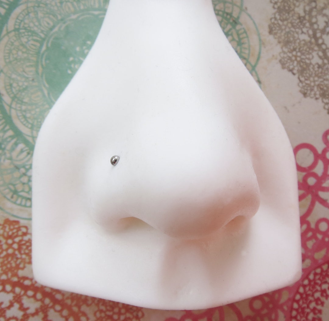 Titanium Dome Nose Stud, Low Profile Implant Grade Titanium Nose Ring ...